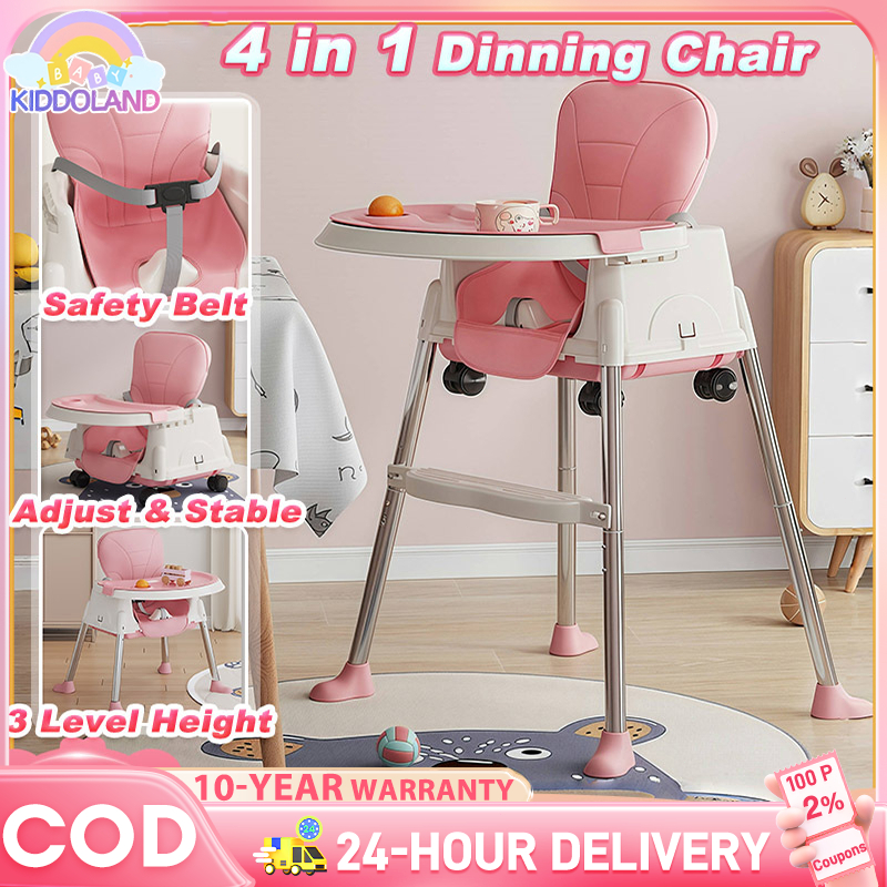 【warranty】4 in 1 High Chair For Baby Chair Convenient Detachable stable ...