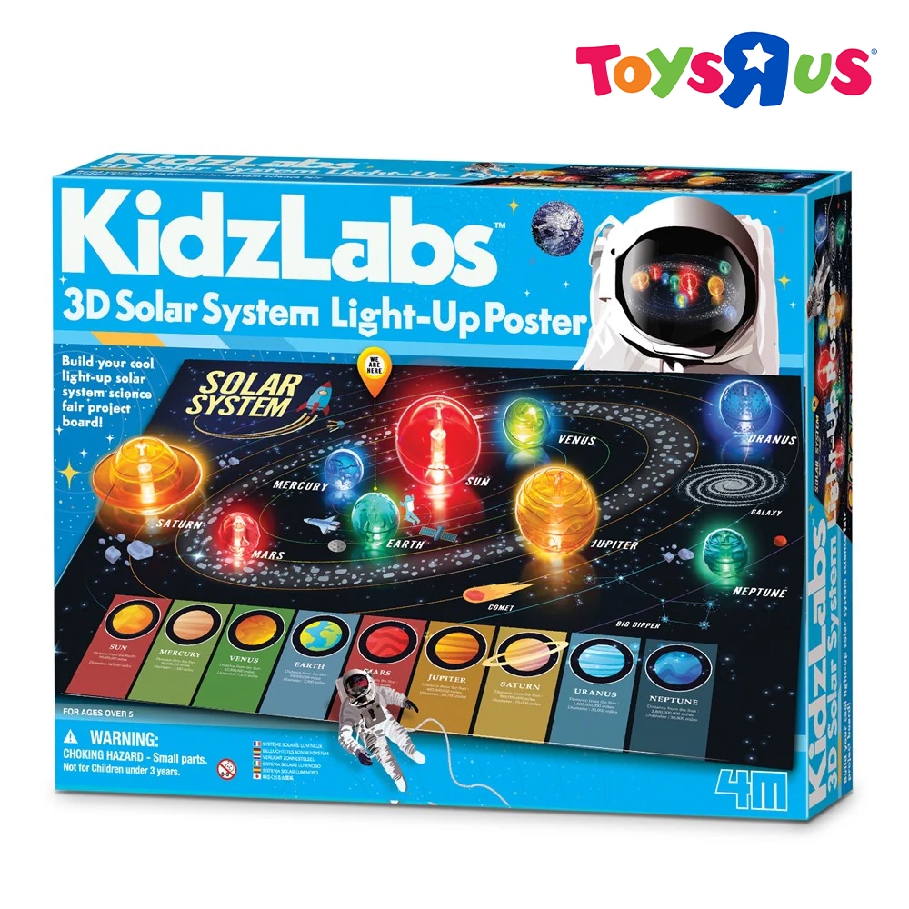 4M KidzLabs 3D Solar System Light-Up Poster | Shopee Philippines
