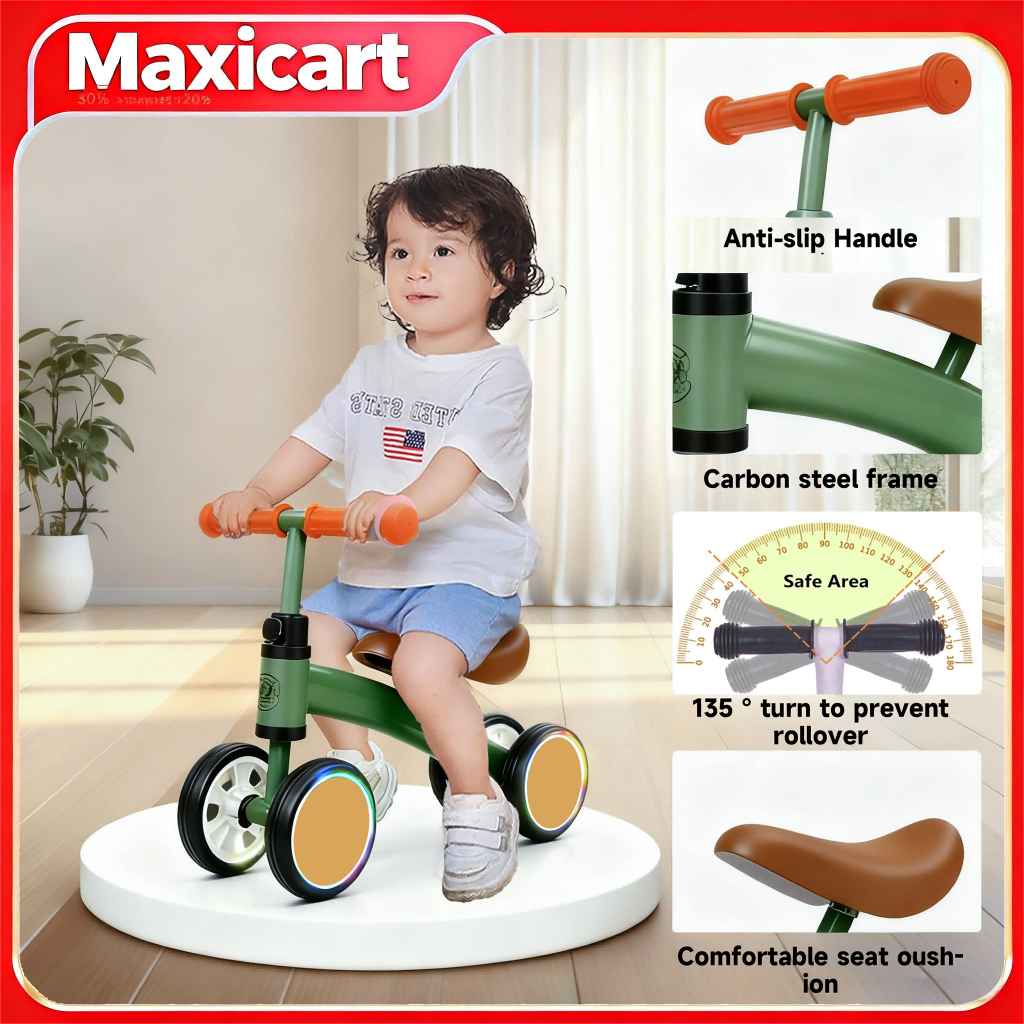 Maxicart NEW Balance Bike for Kids Toys Mini Tricycle Bike Suitable for ...