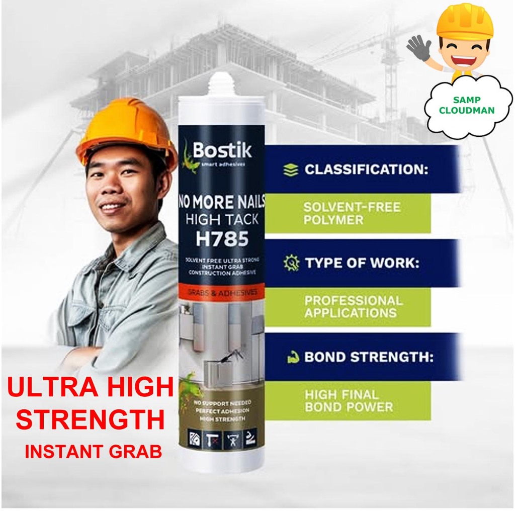 Bostik High Tack No More Nail H785 Strong Adhesive Instant Grab High ...