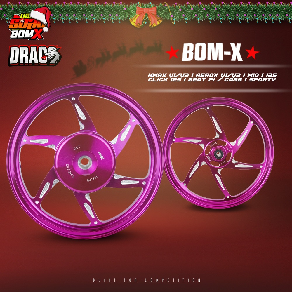 Bom Rangsit BomX Draco Cnc Mags14s 6 SPOKES Motor Accesory | Shopee ...