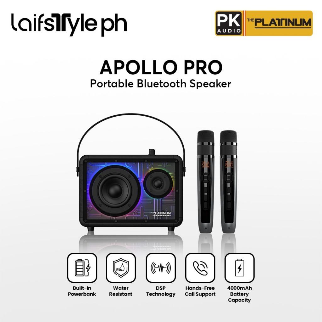 Platinum Apollo pro portable Bluetooth Speaker with 2 wireless ...