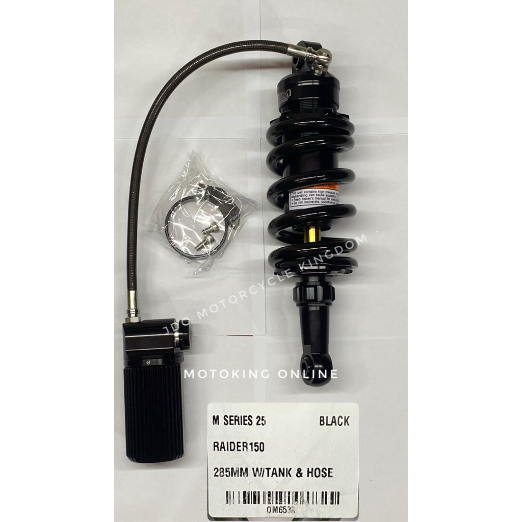 OKM RACING REAR SHOCK FUULY ADJUSTABLE WITH TANK M SERIES 25 RAIDER 150 ...