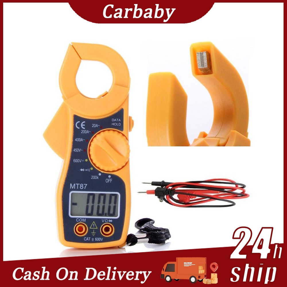 MT87 Digital Clamp Meter Multimeter AC/DC Voltmeter Current Resistance ...