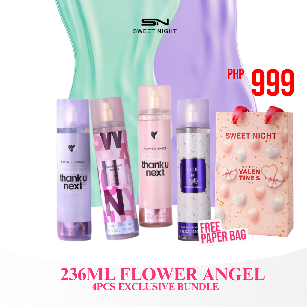 Sweet Night Flower Angel 4PCS Exclusive Bundle Perfume with Paper Bag ...