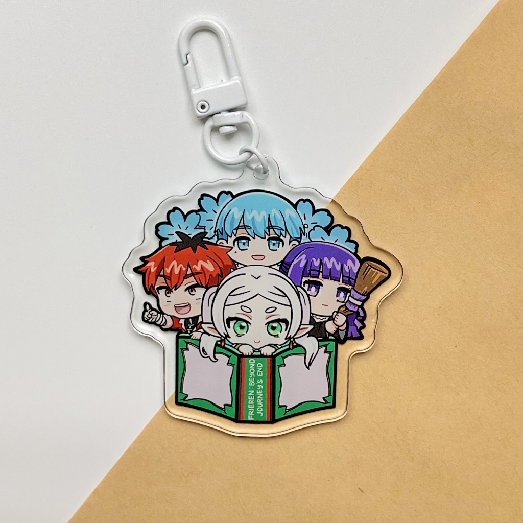 Frieren Acrylic Book Charm | Anime Keychain | Cute Double-Sided Charm ...