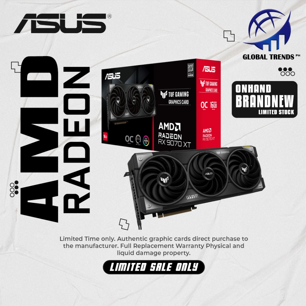 ASUS TUF Radeon RX 9070 XT GAMING OC 16GB GDDR6 | Shopee Philippines