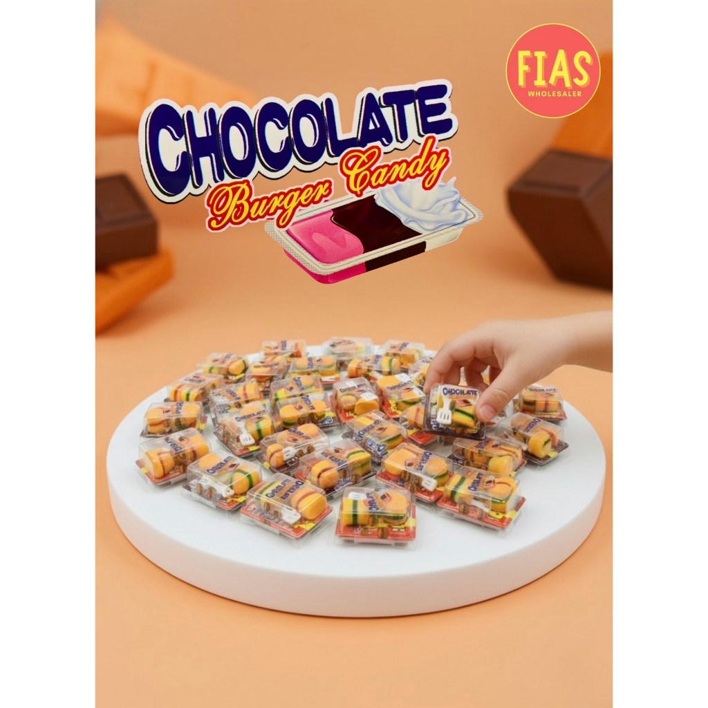 30 pcs Chocolate Burger Gummy Candy | Shopee Philippines