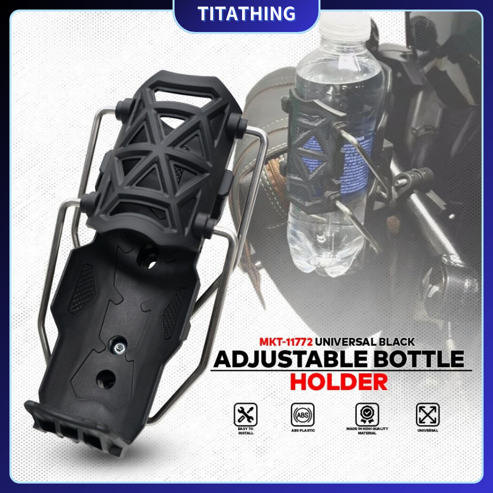 Adaptive Cup Holder Adjustable Motorcycle Bottle Holder Universal Water ...