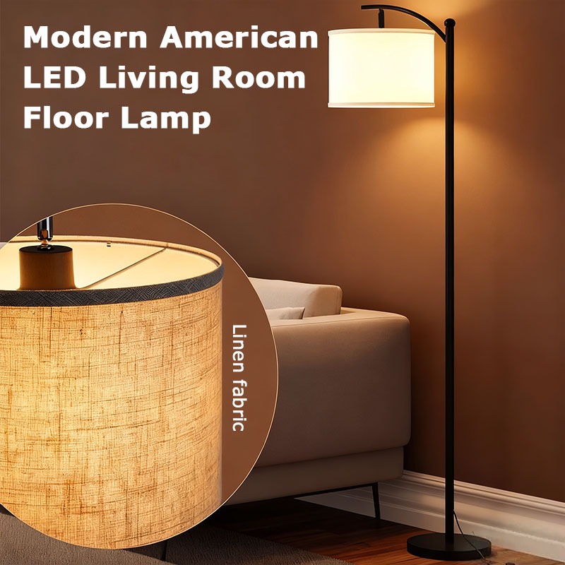 Modern American LED Living Room Floor Lamp Nordic-Style Study Bedside ...