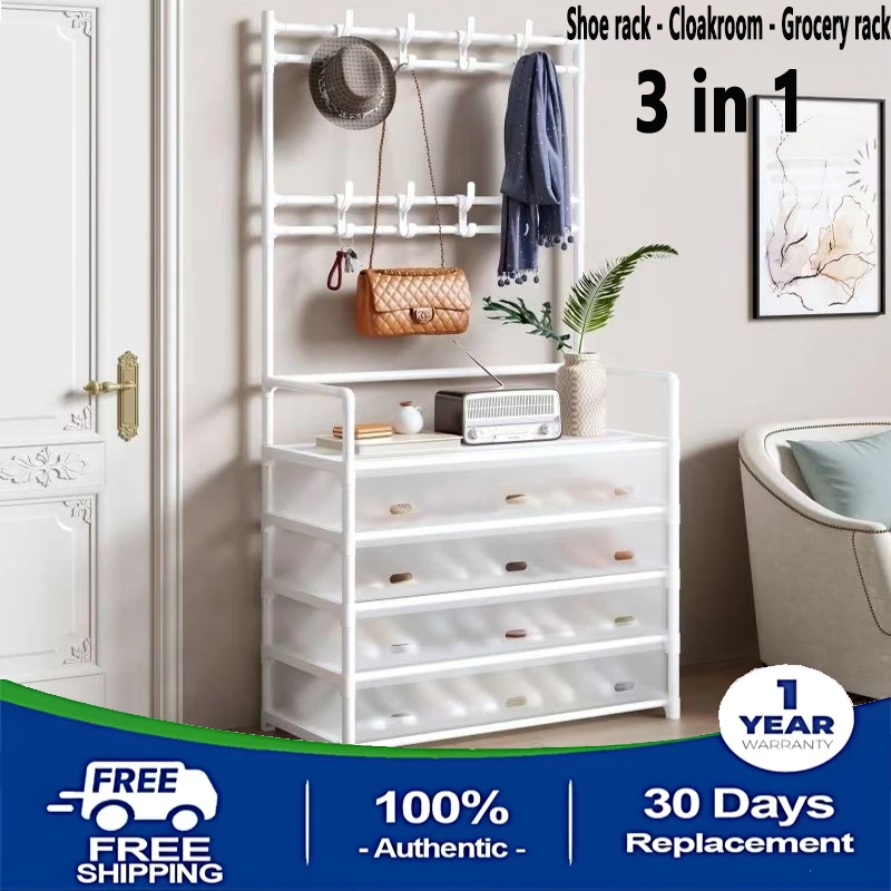 shoe rack organizer cabinet with cover stainless steel dust and water ...