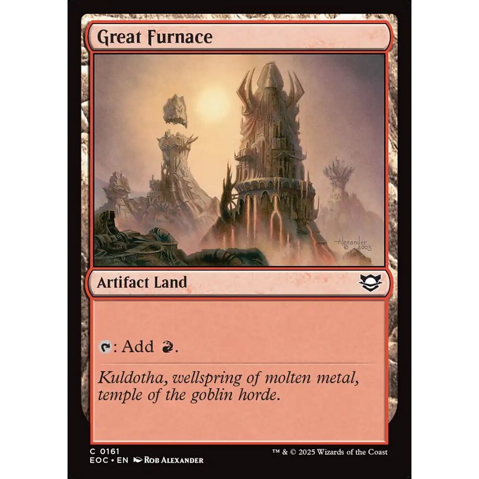MTG Singles: Great Furnace NM Land EOC Edge of Eternities Commander ...