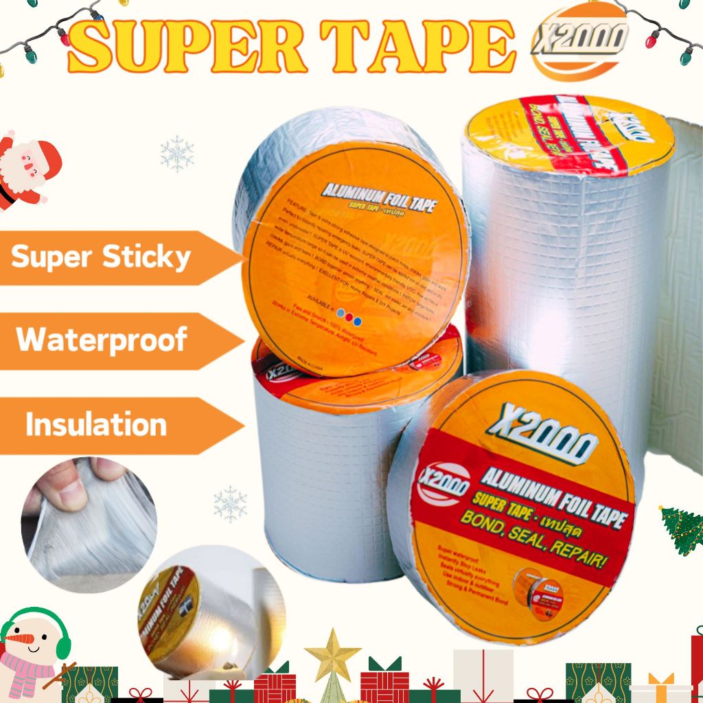 Authentic Super tape X2000 Self Adhesive Waterproof Tape, Aluminum Foil ...