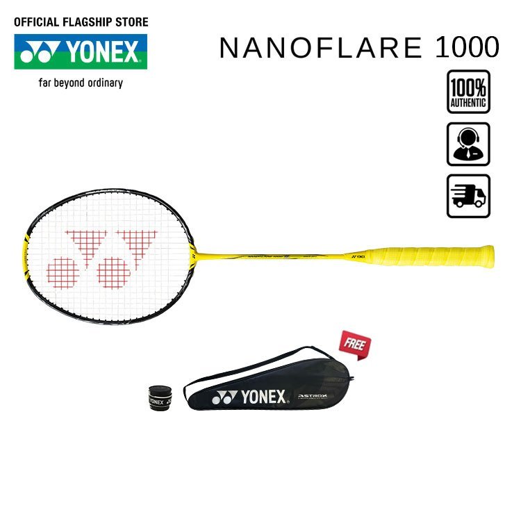 YONEX NANOFLARE 1000Z Badminton Racket - Full Carbon 25-30lbs 4U 83g ...