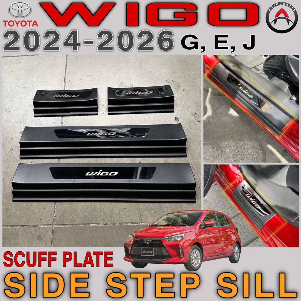 TOYOTA WIGO 2024-2026 DOOR SIDE STEPSIL / STEP SILL | Shopee Philippines