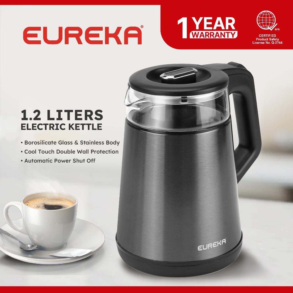 Eureka Glass-Safe Electric Kettle EK 1.2L G | Shopee Philippines