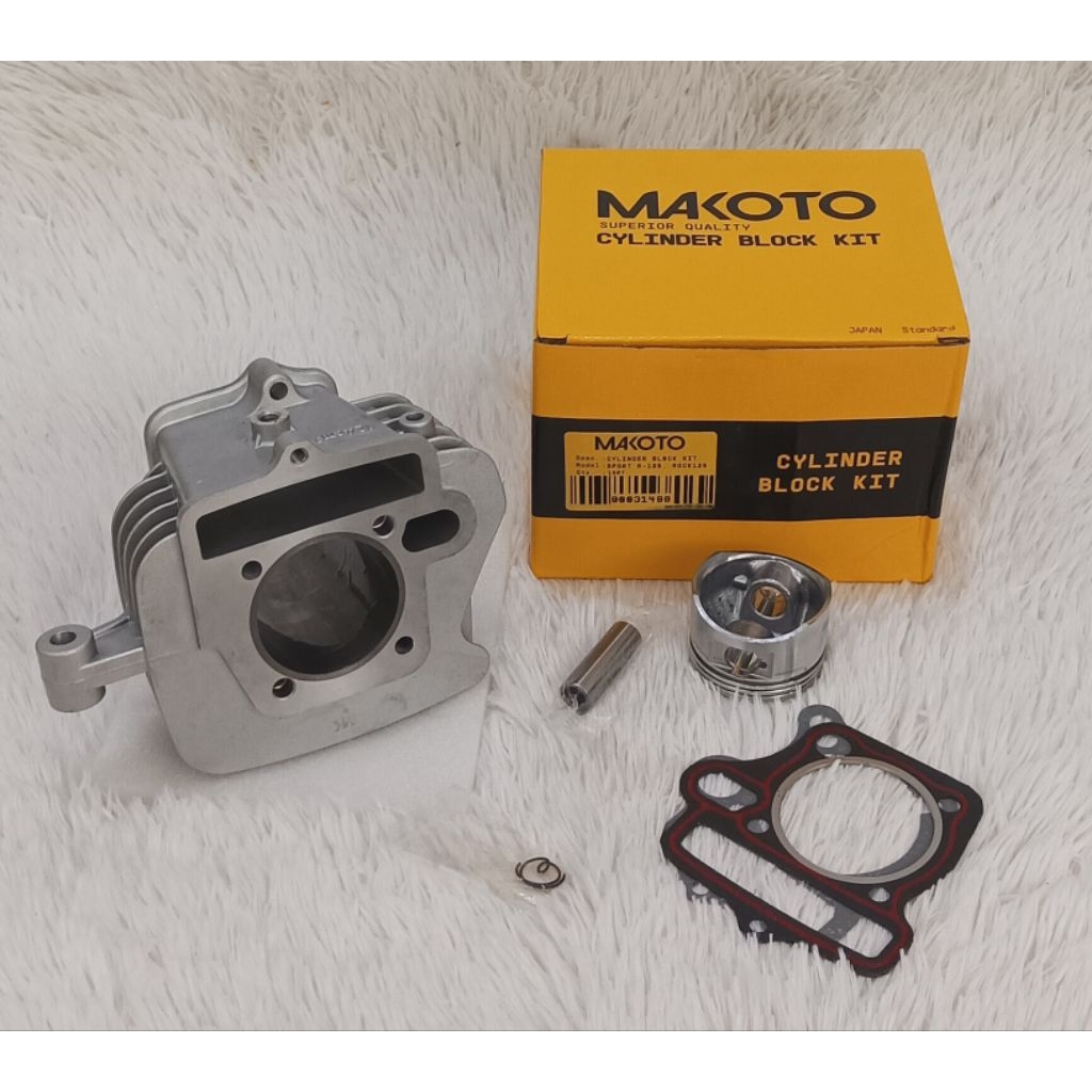 EURO SPORT R125 / ROCK125 Cylinder Block & Piston Set - STD - Makoto ...