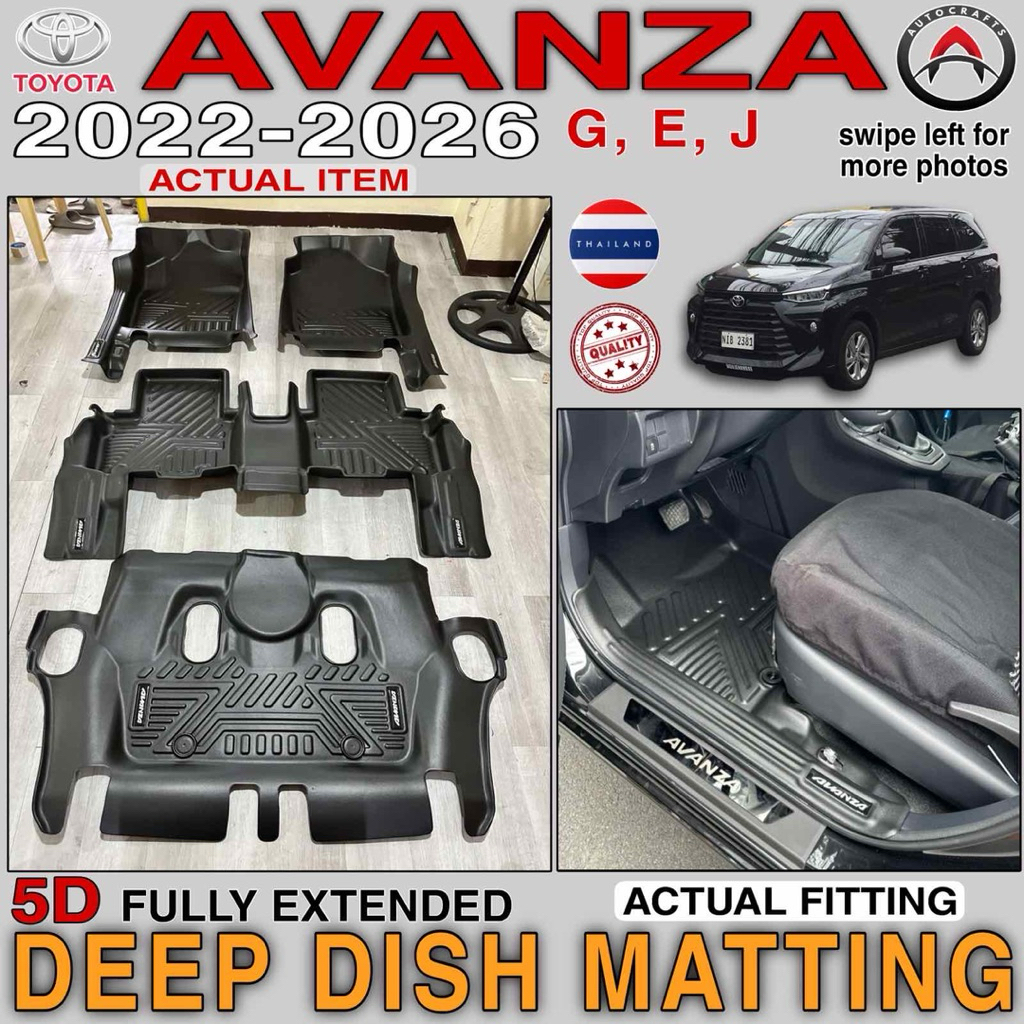 TOYOTA AVANZA 2022-2026 5D FULLY EXTENDED DEEP DISH MATTING | Shopee ...