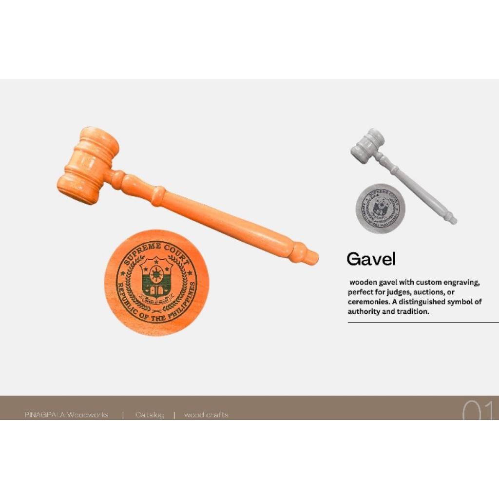 wooden Gavel; Customized engraving | Shopee Philippines
