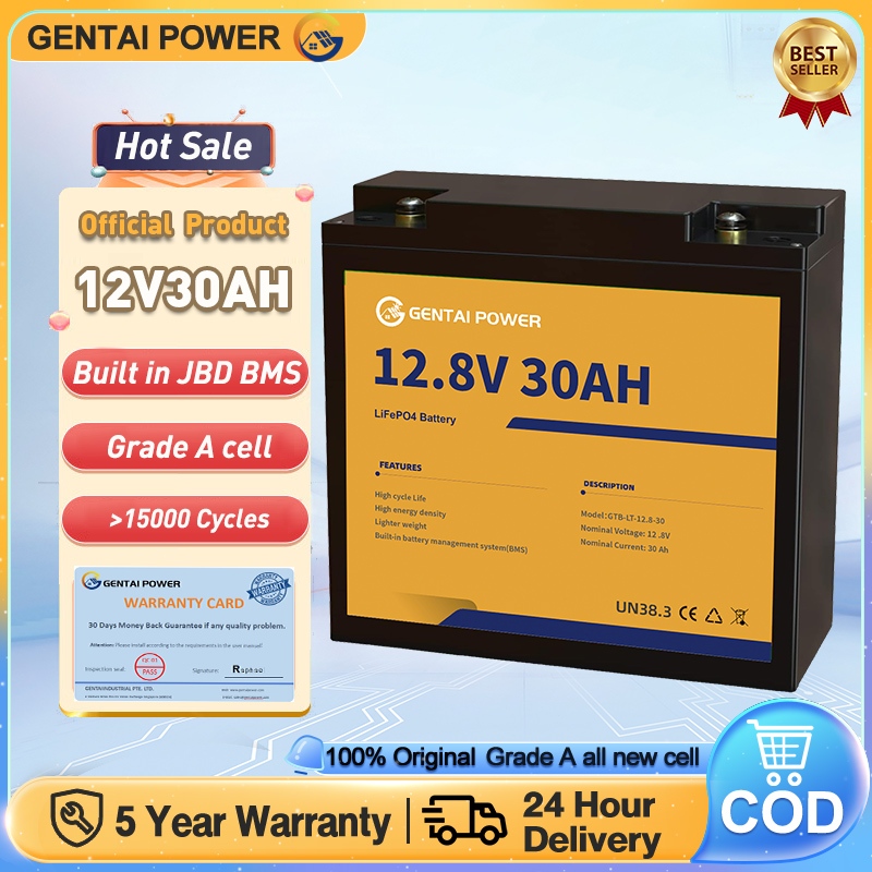 GENTAI POWER BRAND NEW LifePo4 Battery 12V 30AH/50AH/100AH BMS Solar ...