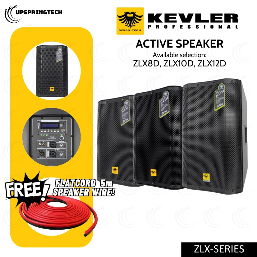 Kevler ZLX Series Active Speakers — 250W-500W | USB/ SD/ Bluetooth/ DSP ...