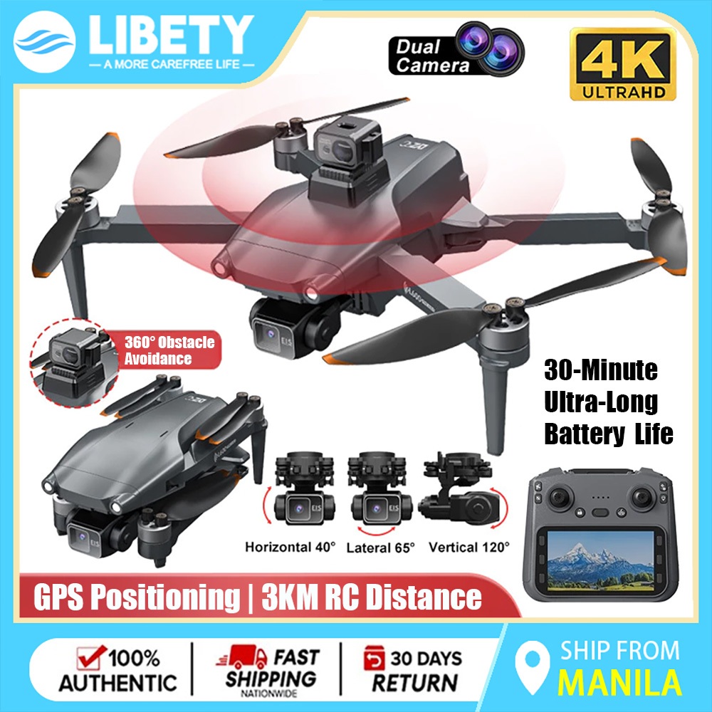 L600 Pro Max GPS Professional Drone with 8K HD Dual Camera Laser ...
