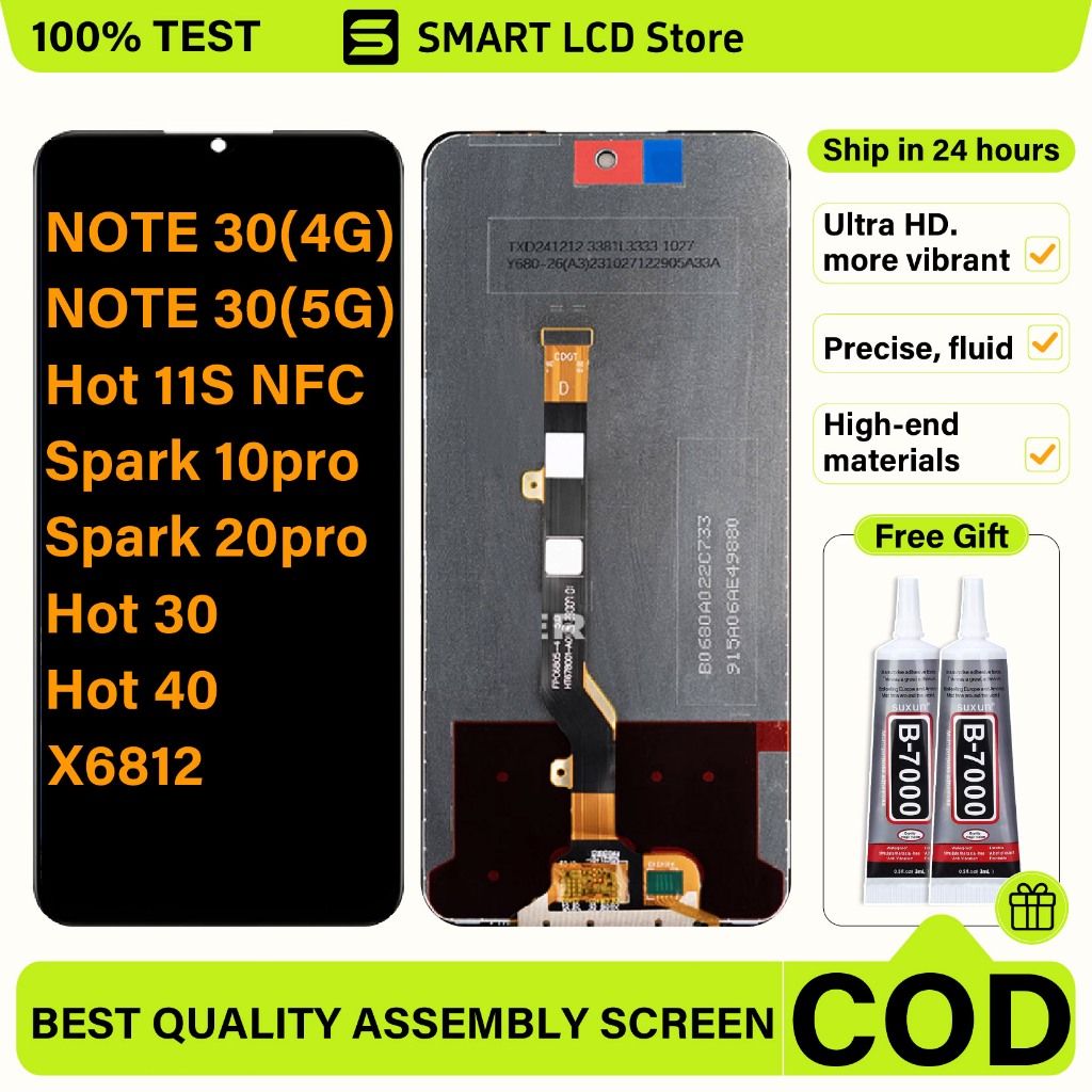 LCD For INFINIX Note 30 (4G/5G) / HOT 11S(nfc) / HOT 30 / HOT 4 Display ...