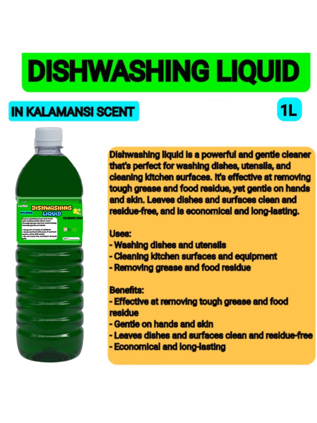 Dishwashing Liquid Kalamansi Scent MALAPOT (5 bottles) 1 LITER | Shopee ...