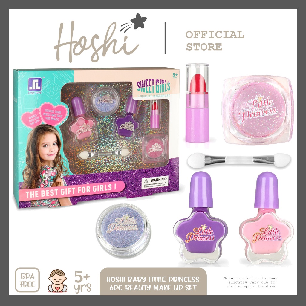 Hoshi Baby 6pc Radiance Makeup Set, Pretend Play for Little Girls, Safe ...