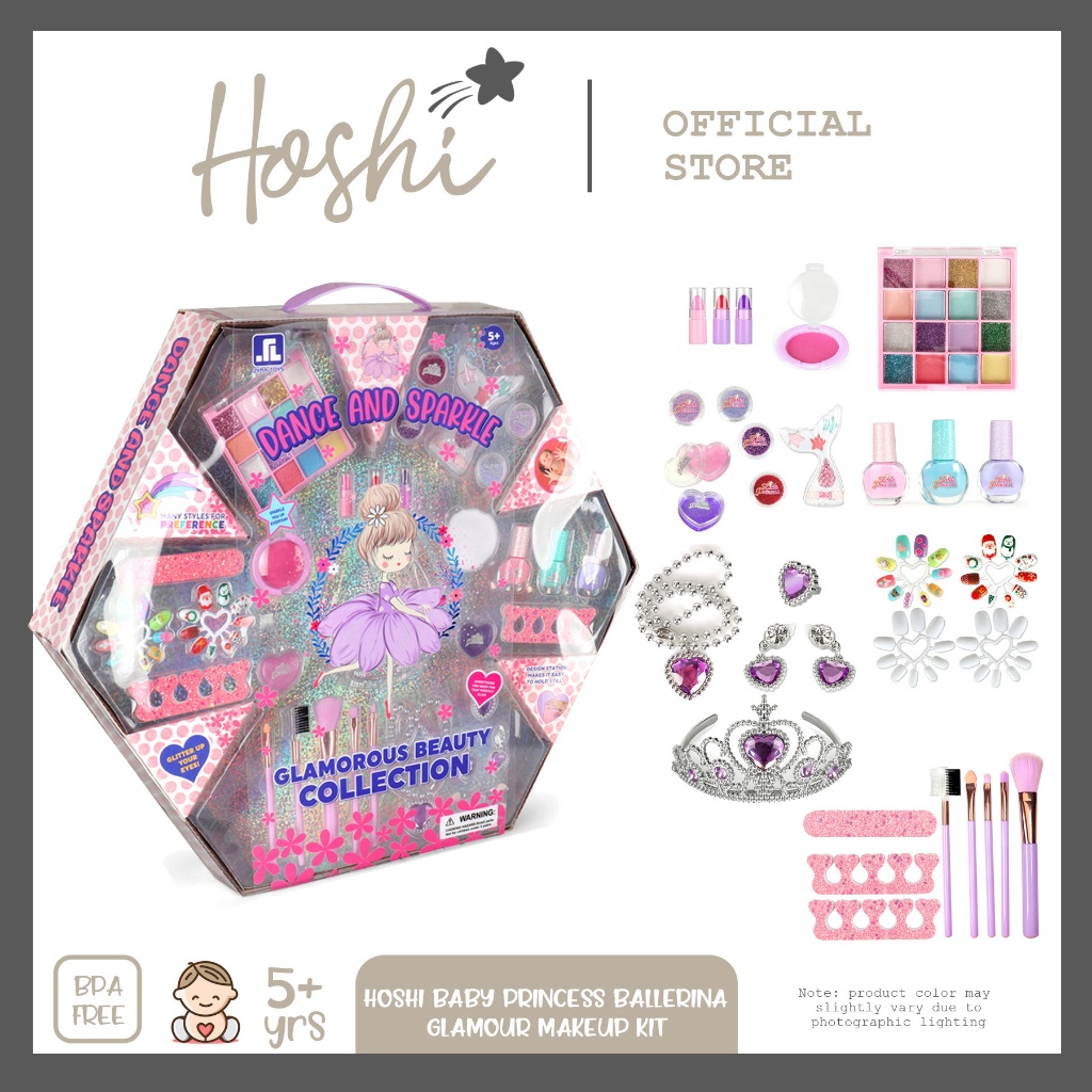 Hoshi Baby Princess Ballerina Complete Makeup Set, Pretend Play Little ...
