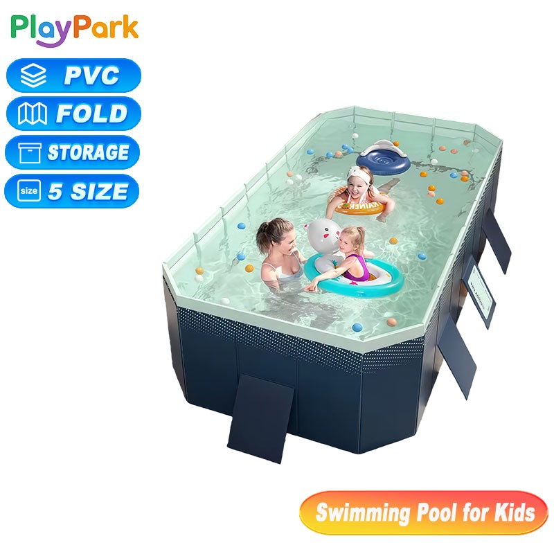 【PlayPark】Swimming Pool for kids 1.6M-3M Family Size Foldable Inflation ...