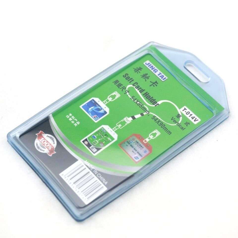 Soft ID Card Holder 1Bag/5PCS Vertical Horizontal Double Sided ID Case ...