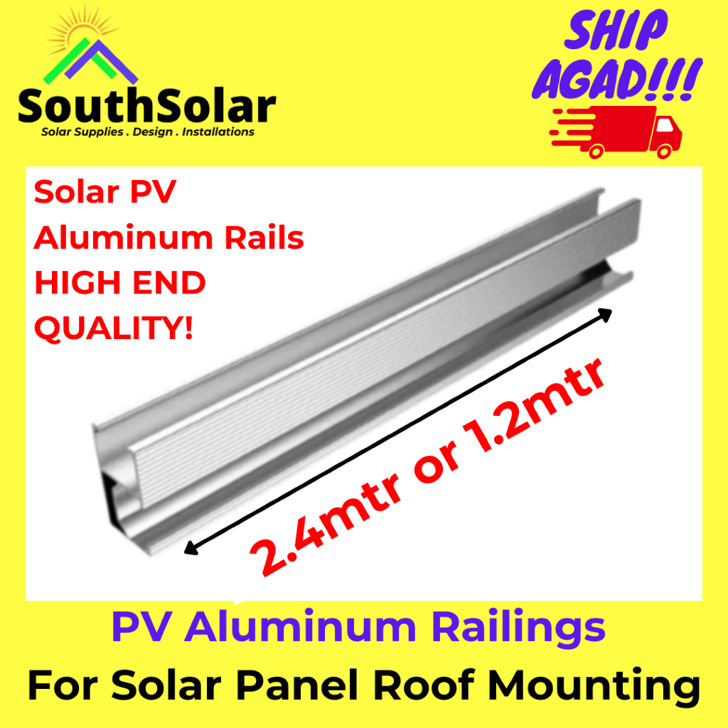 PV rails aluminum railings 2.4mtr long solar mounting rails 2.4mtrs ...