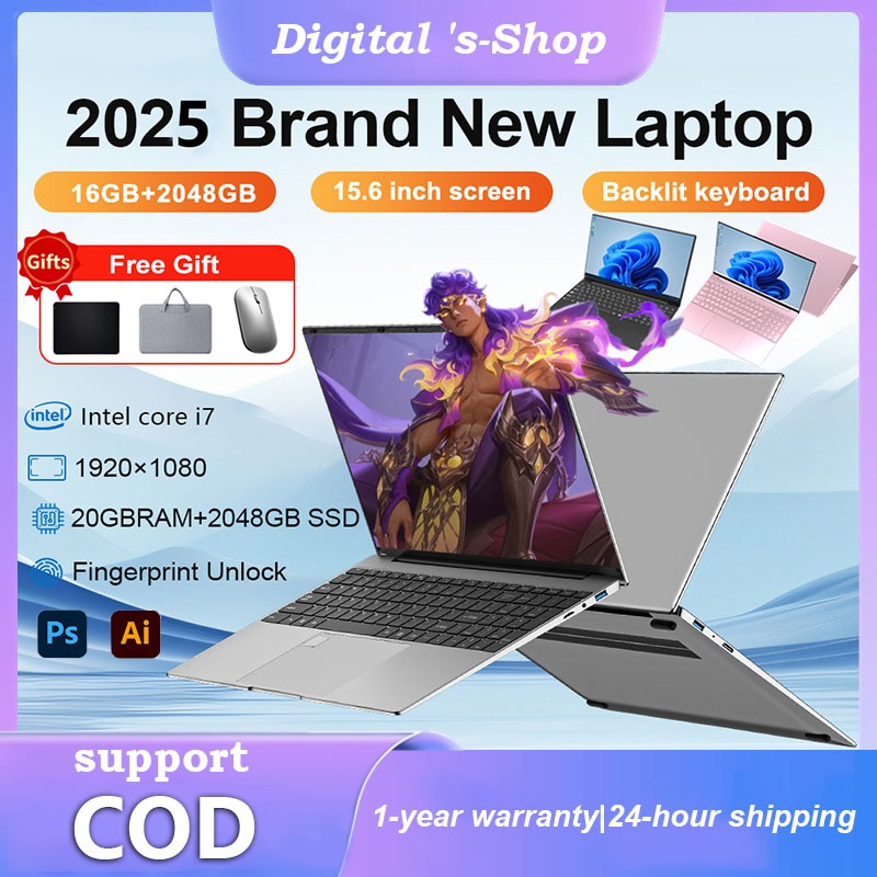 LENO Laptop Brand new laptop i7 Windows 11 15.6inch Fingerprint Unlock ...