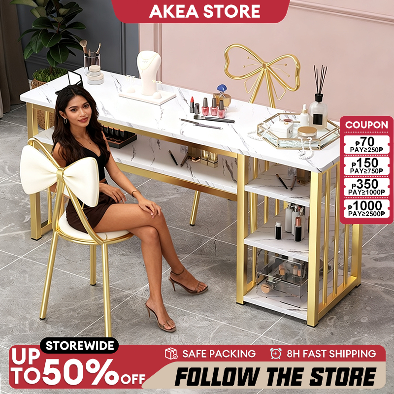 AKEA Nail Table Dressing Table Manicure Table With Drawers ...