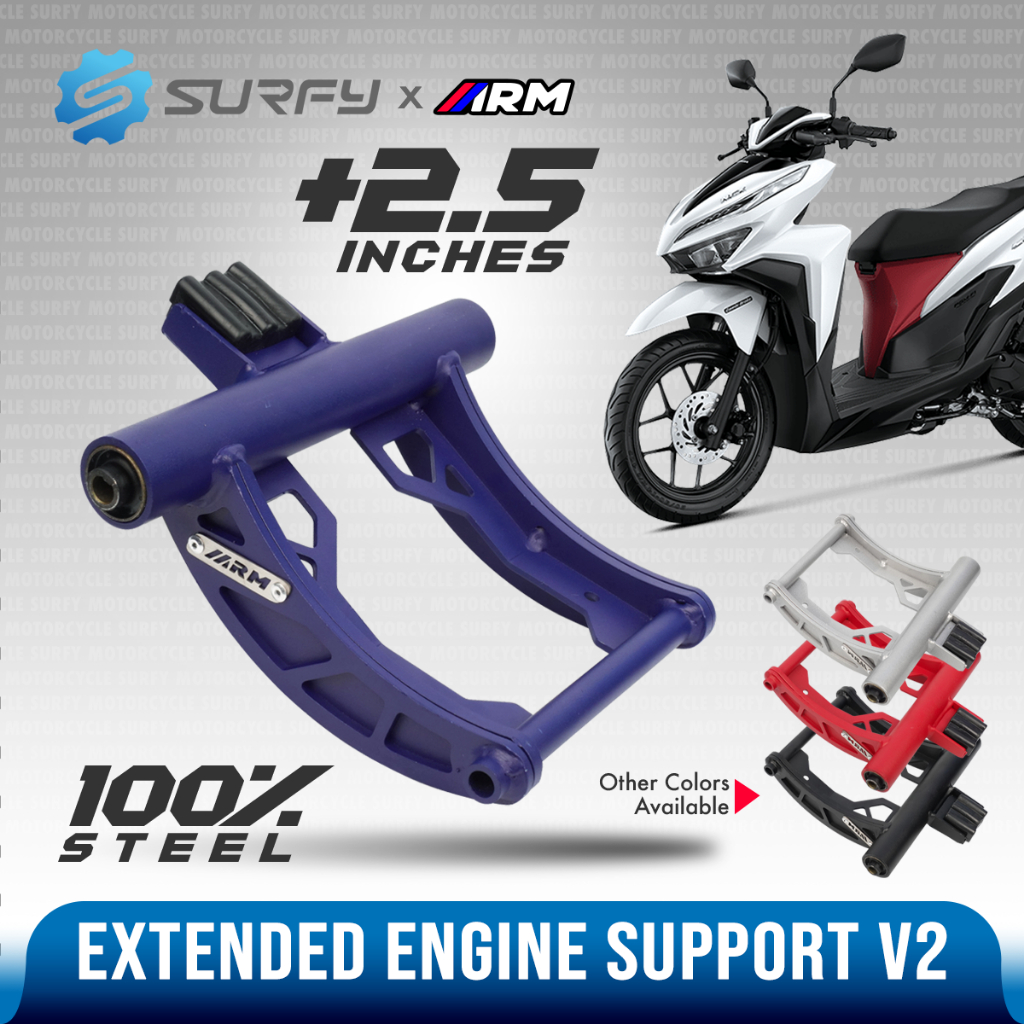 ARM Engine Support Curved Version Extended 6cm For Honda Click 125i ...