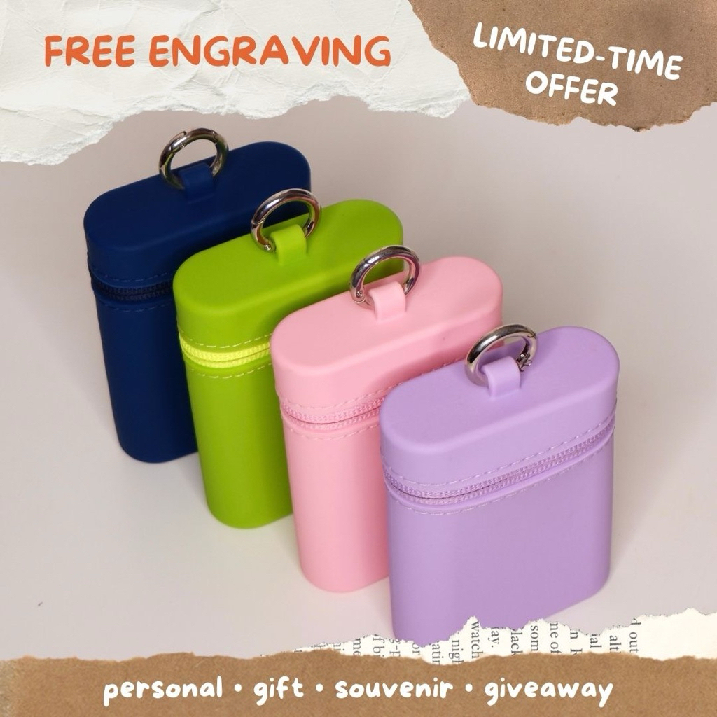 Pouchy (No Strap) | Premium Silicone Card Holder Bag Charm Lipstick ...