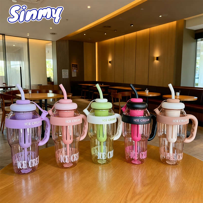 1300ML Macaron Tumble With Straw Termos Cup High-strength plastic cup ...