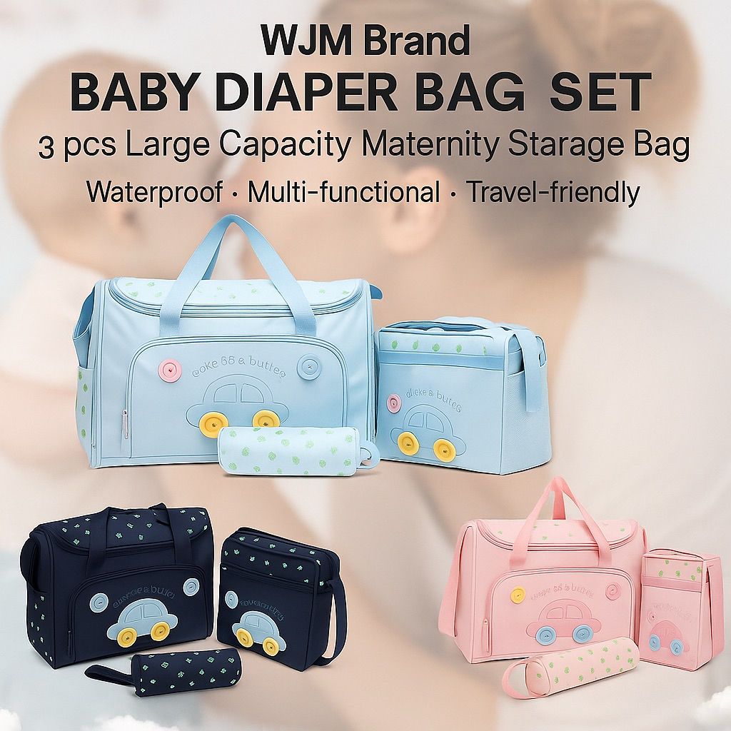 WJM 3 Piece Baby Bag Waterproof Bag Diaper Bag Mommy Storage Bag ...