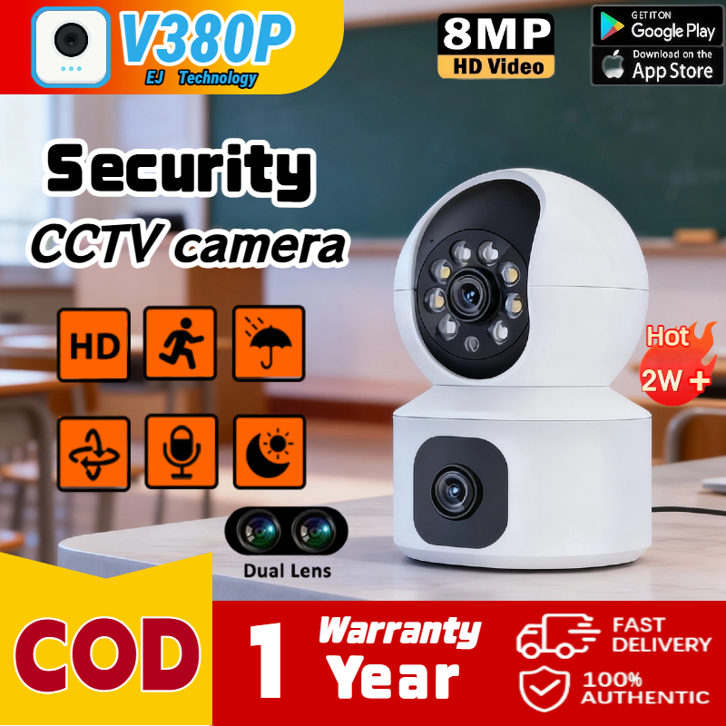 Original CCTV camera connect cellphone Camera Dual Lens Infrared Night ...