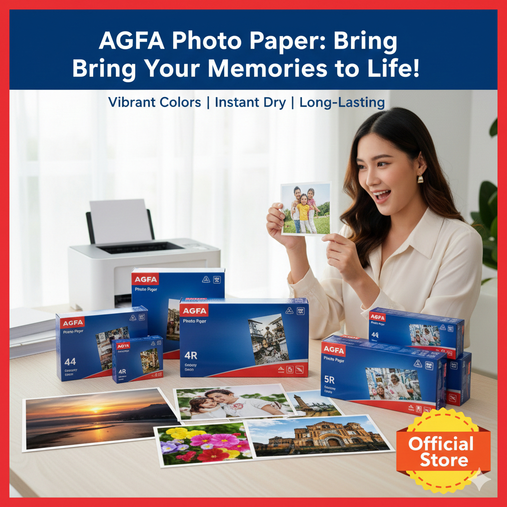 Agfa Photo Paper | 4R & A4 Sizes | Glossy, Satin | 210-260gsm High ...