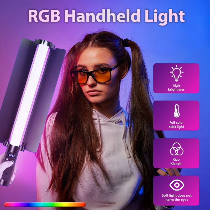 RGB Handheld Light Wand LED RGB Stick 3000K-6000K Photography Lighting ...