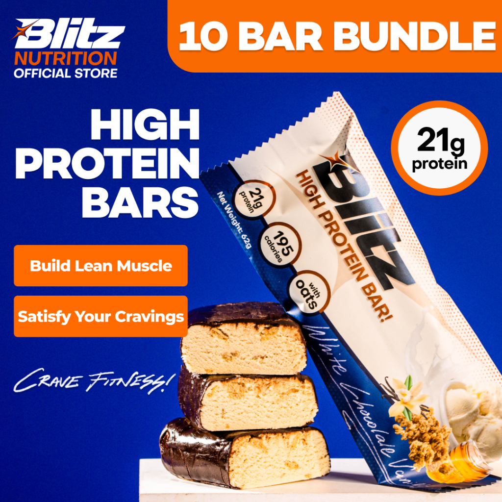 [10-Bars] Classic Vanilla Blitz Protein Bar Bundle (10 Bars White ...