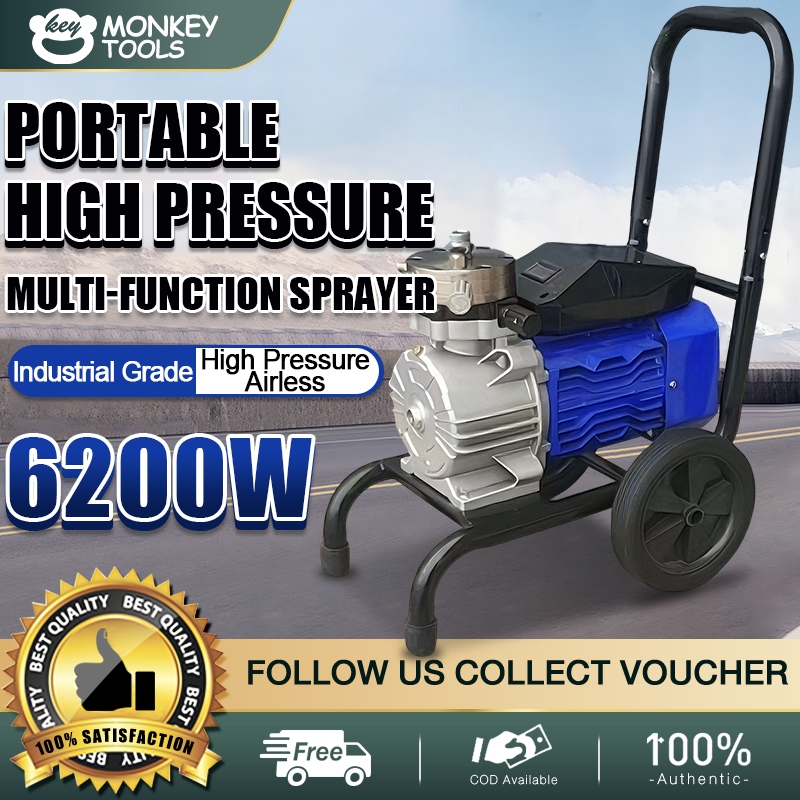 High Pressure Airless Spraying Machine 3500-6200W High Power Electric ...