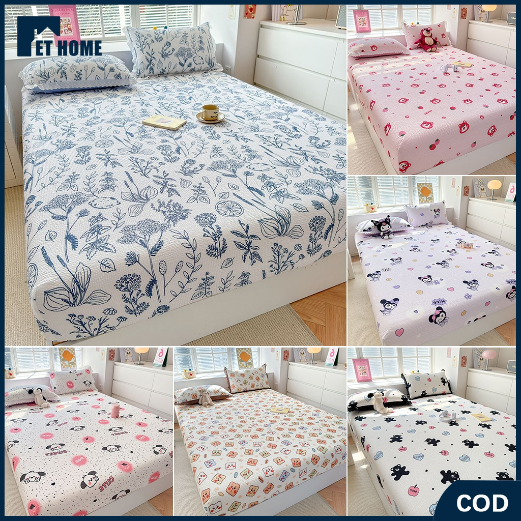 New bedsheet No Lukot No Gusot Fully Garterized Bed sheet Single Queen ...