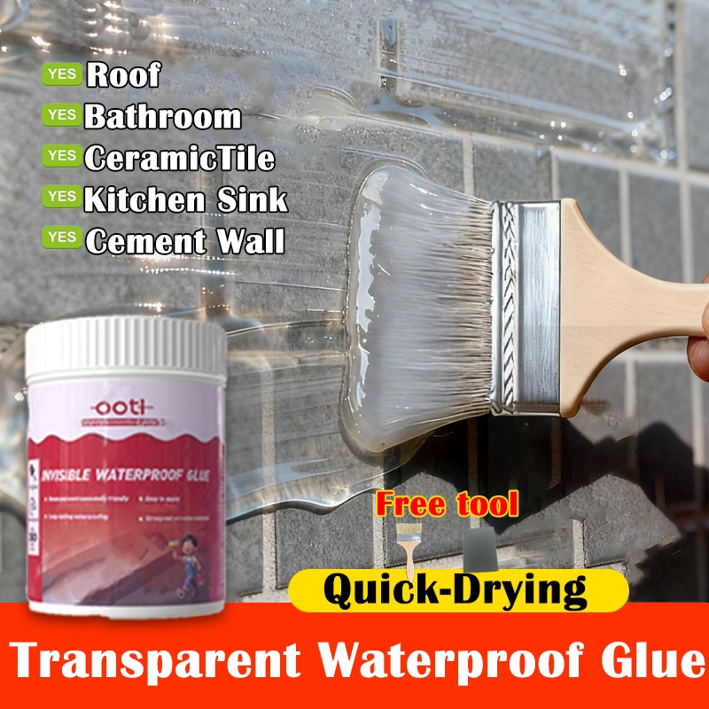Free set of tools Super Transparent Waterproof Glue 1KG for Roof Wall ...