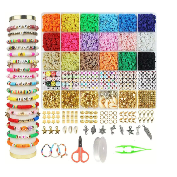 1860pcs Jewelry Making DIY Bracelets Accessories Clay Beads Kit Star ...