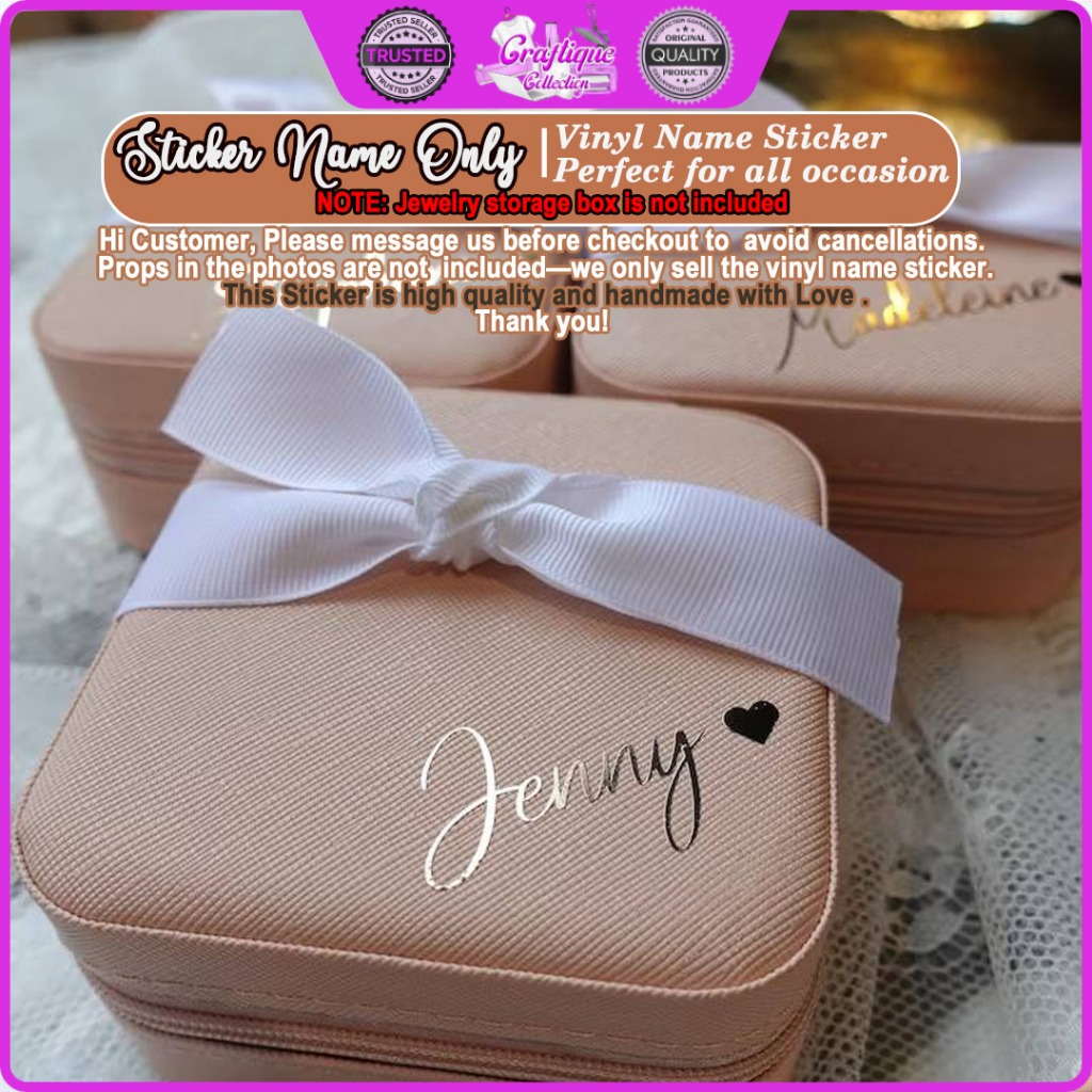Customized Waterproof Vinyl Sticker for Elegant Jewelry Storage Box ...