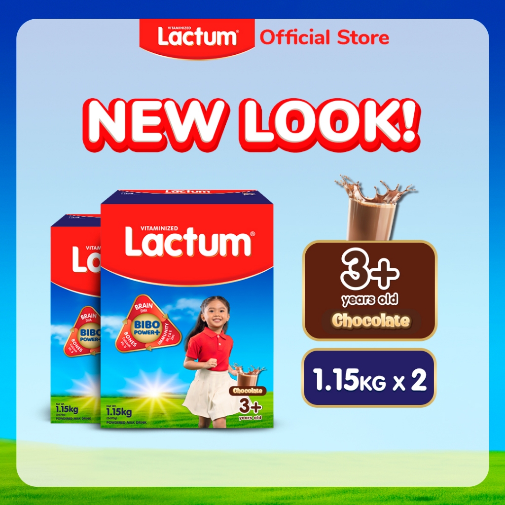 Lactum 3+ Chocolate Milk Drink for Children Over 3 - 5 Years Old 2.3kg ...