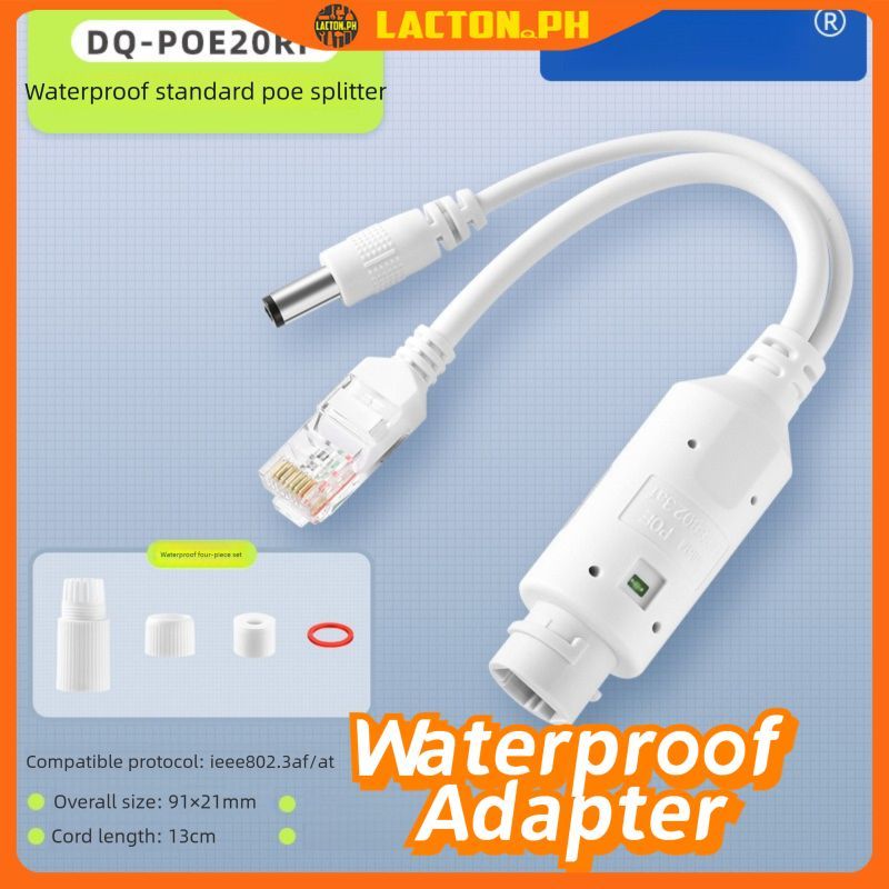 48V to 12V POE Splitter Waterproof Adapter Cable Power Supply Module IP ...